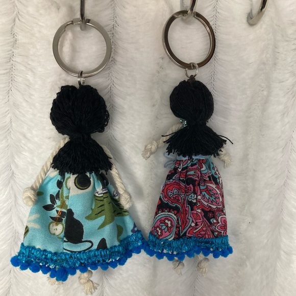Hand Crafted | Art | Flower Buds Duo Of Hand Crafted Macrame Keychains ...